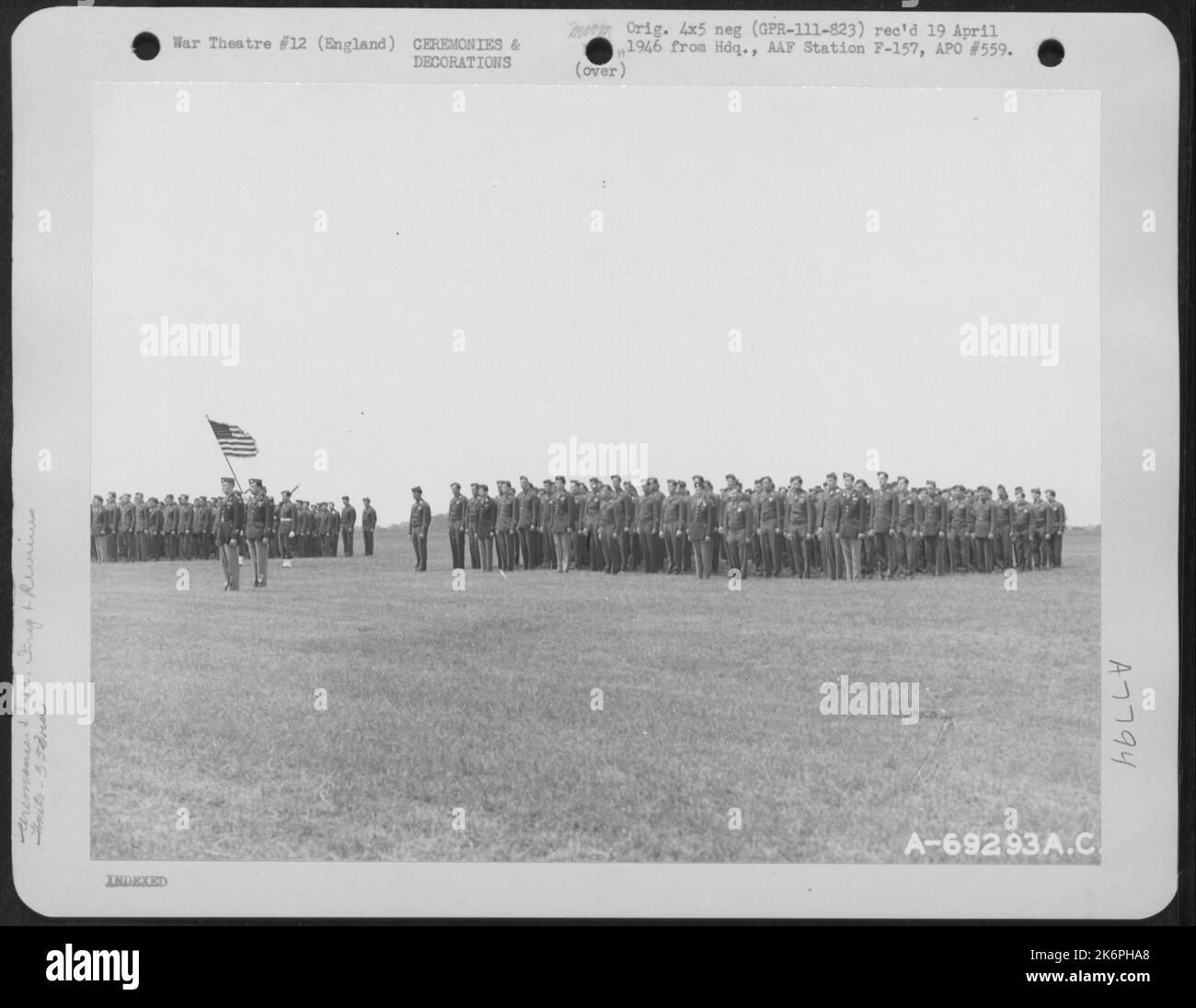 Colonel Duncan Inspects Men Of The 353Rd Fighter Group At An Airbase In ...