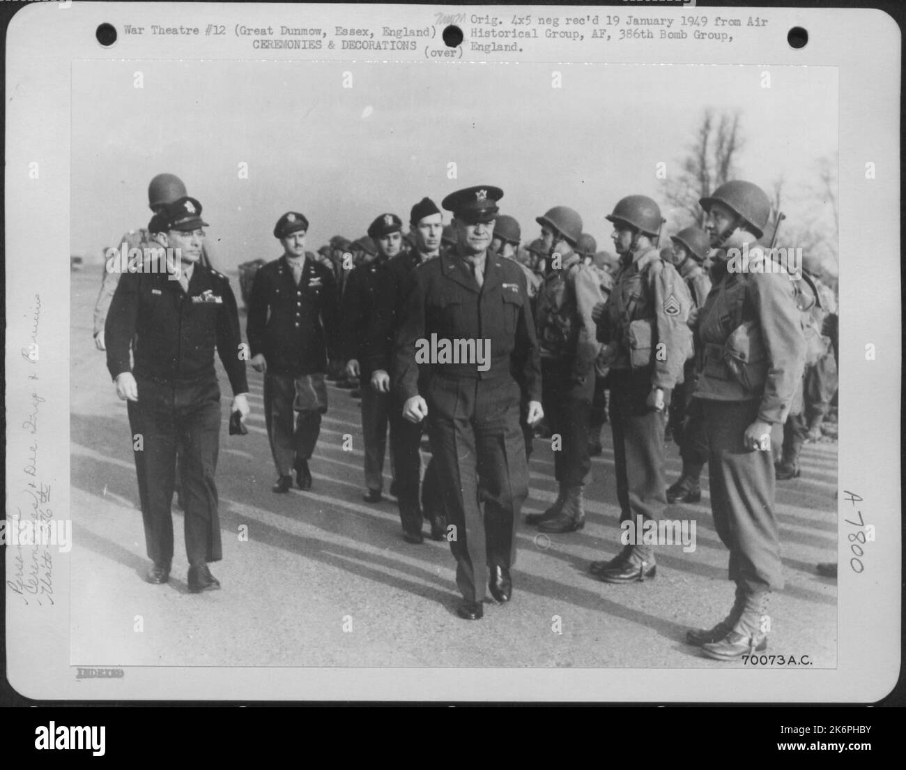 Major Gen. Lewis H. Brereton And General Dwight D. Eisenhower Review ...