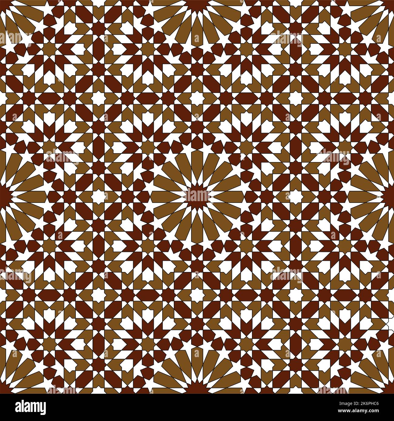 Background seamless pattern based on traditional islamic art. Brown ...