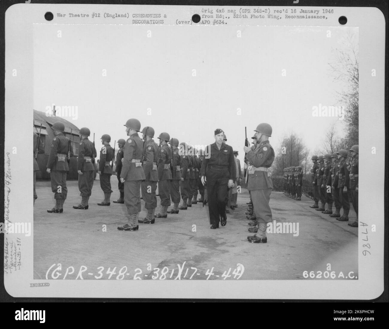 Brig Gen Robert B. Williams Inspects Guard Of Honor At 381St Bomb Group ...