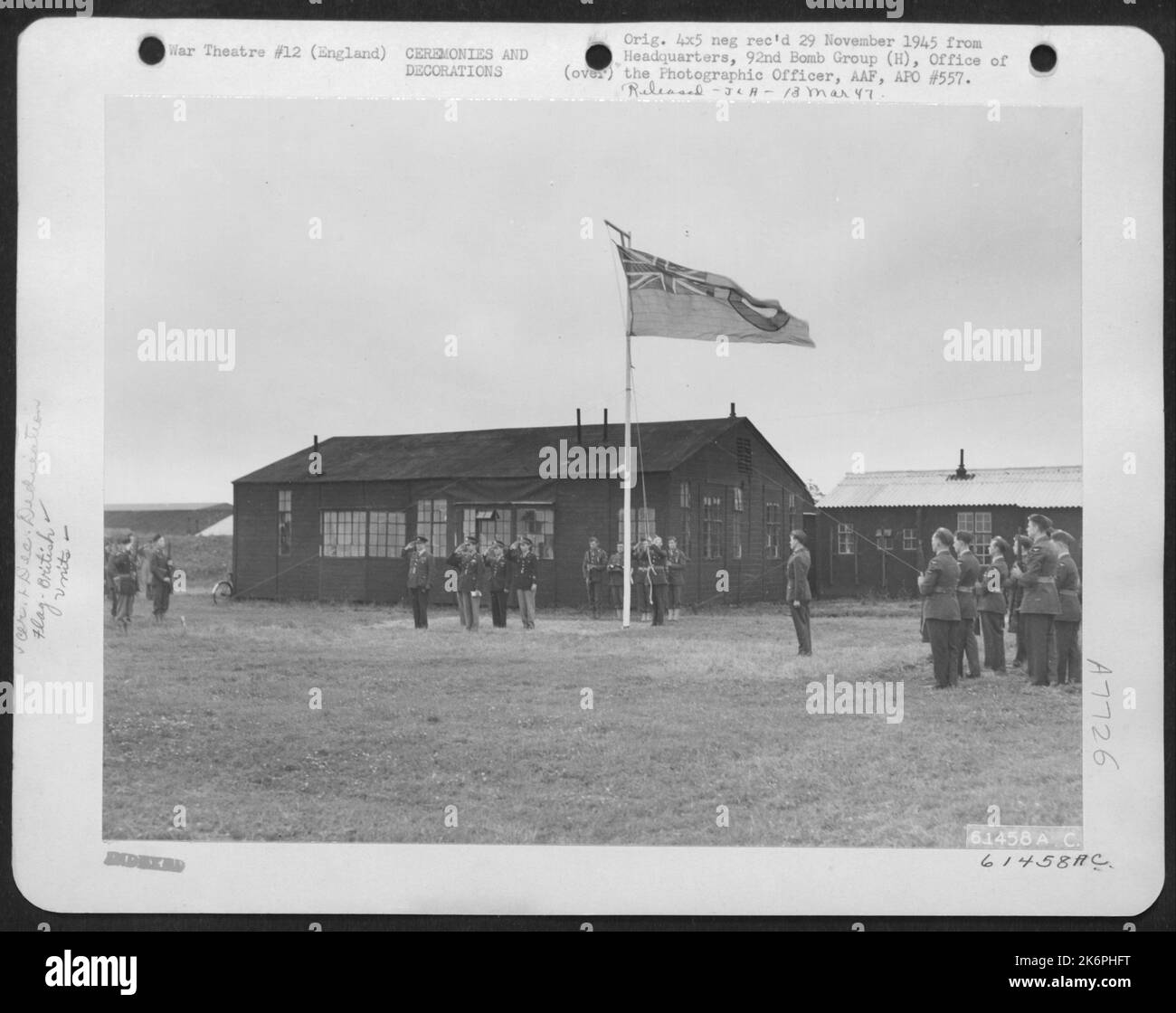 The Royal Air Force Flag Lowered And 'Old Glory' Raised To Fly In Its ...