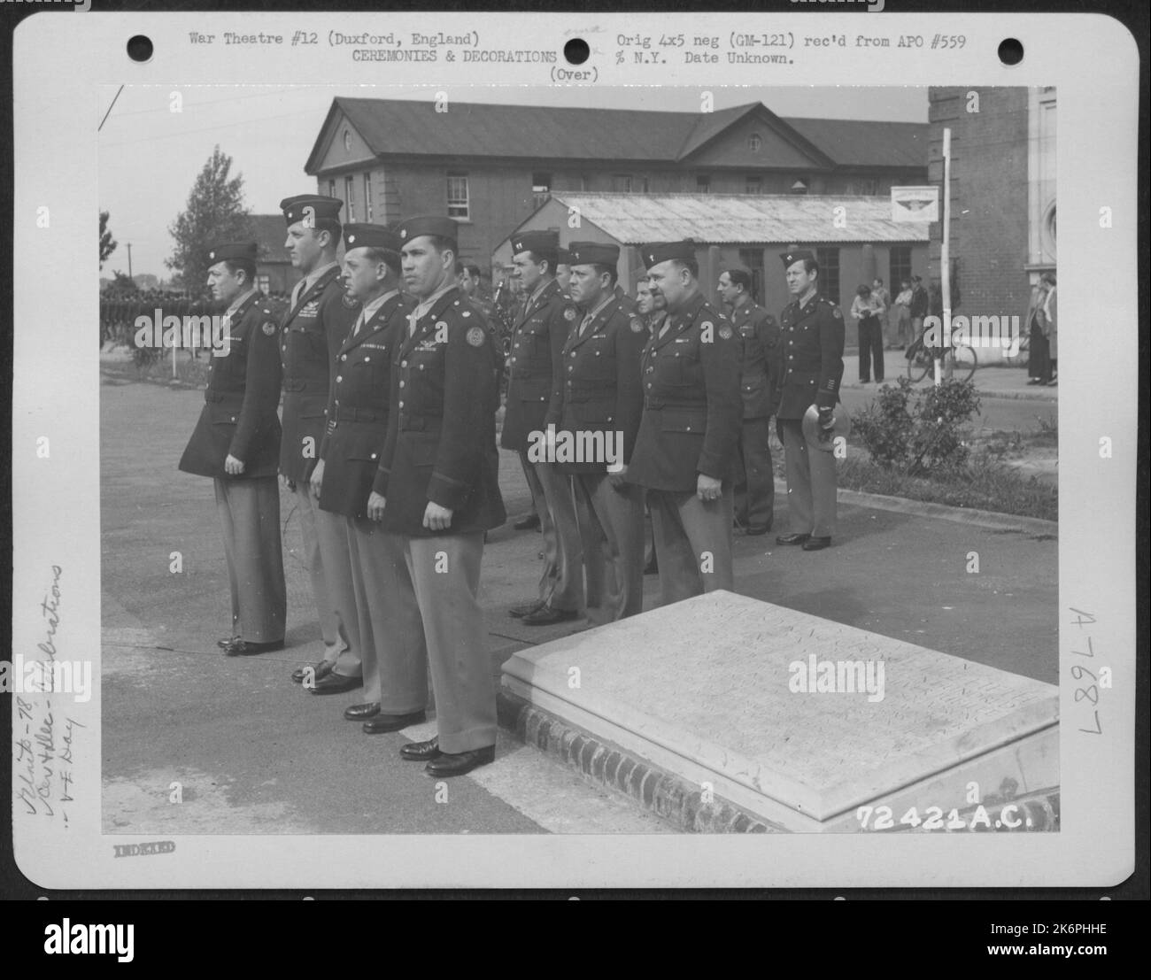 Officers Of The 78Th Fighter Group Stand In Formation On The Day After ...