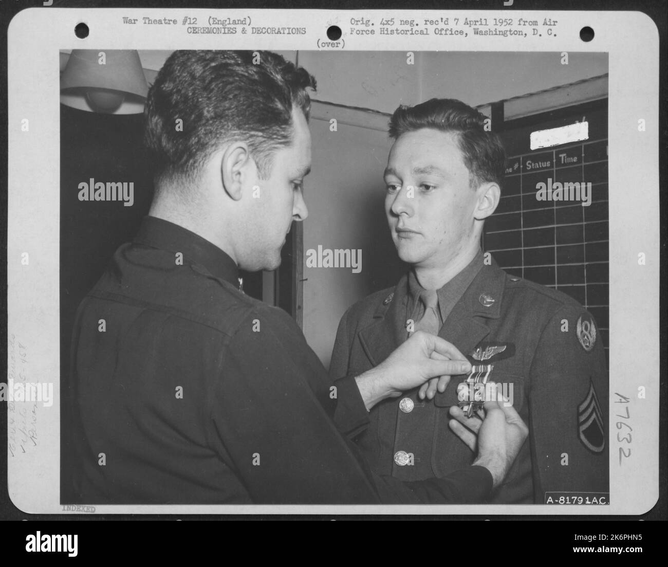 S/Sgt. Brodericl Of The 755Th Bomb Squadron, 458Th Bomb Group Is ...