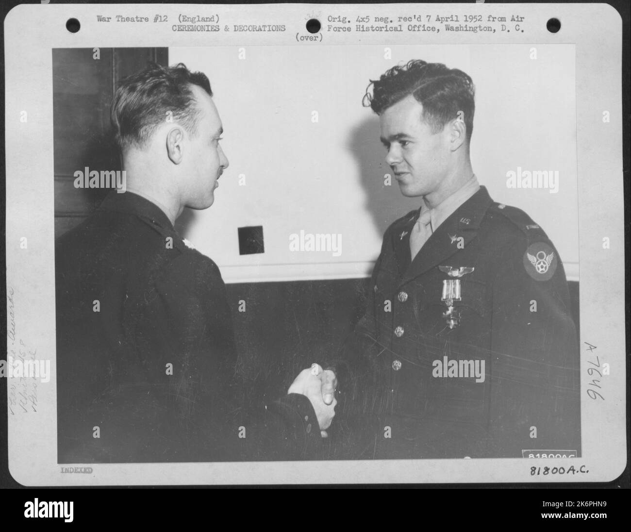 1St Lt. Ewing Of The 755Th Bomb Squadron, 458Th Bomb Group Is Presented ...