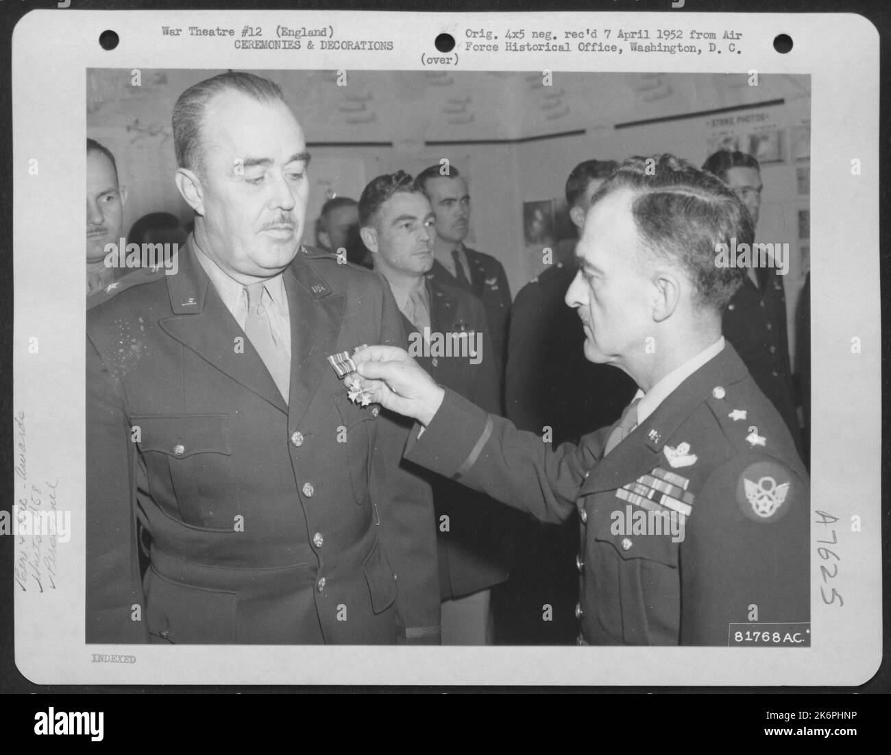Brig. Gen. Walter R. Peck Of The 458Th Bomb Group, Is Presented The ...