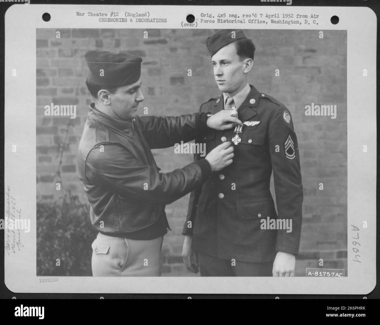 T/Sgt. Pyle Of The 754Th Bomb Squadron, 458Th Bomb Group, Is Presented ...