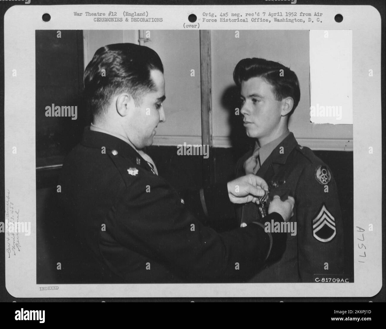 S/Sgt. Terry Of The 753Rd Bomb Squadron, 458Th Bomb Group, Is Presented ...