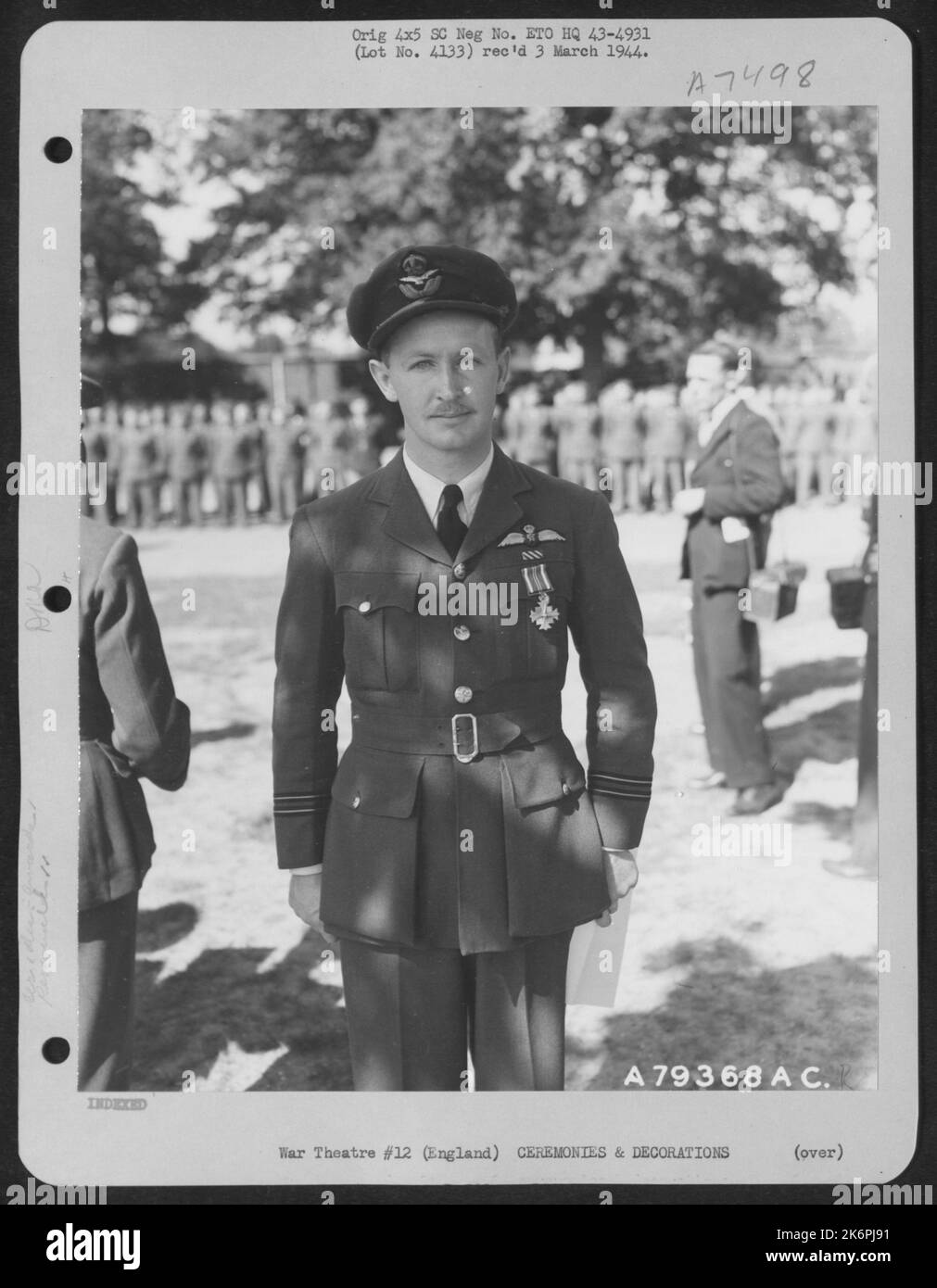 F/Lt. Robert A. Buckham, Rcaf, Was Presented The Distinguished Flying ...