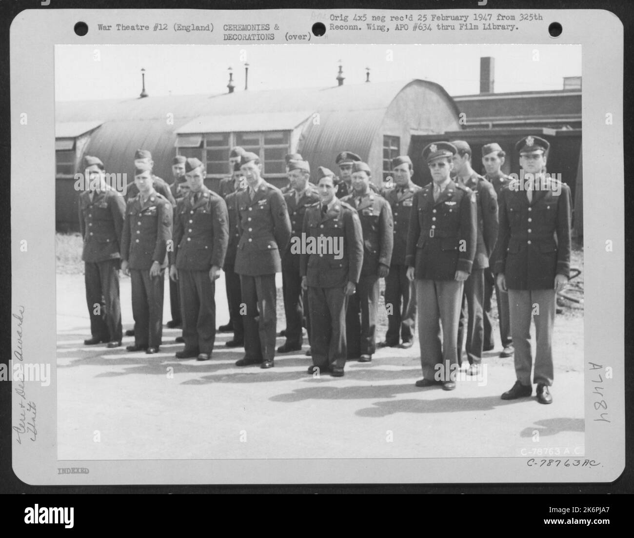Men Of The 379Th Bomb Group Stand In Formation During An Award Ceremony ...