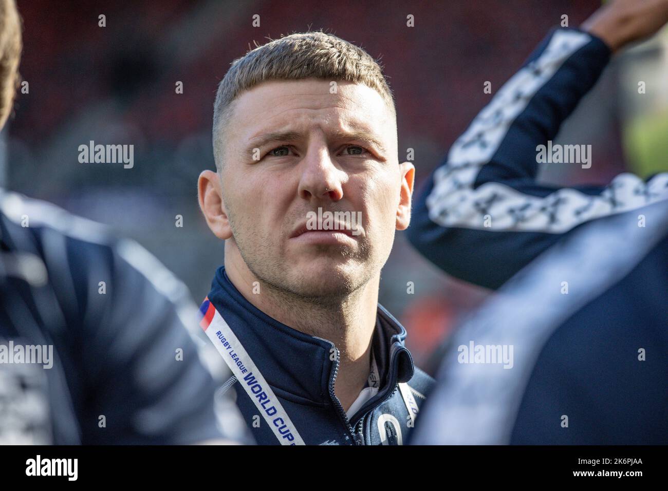 George Williams of England during the Rugby League World Cup 2021 match ...