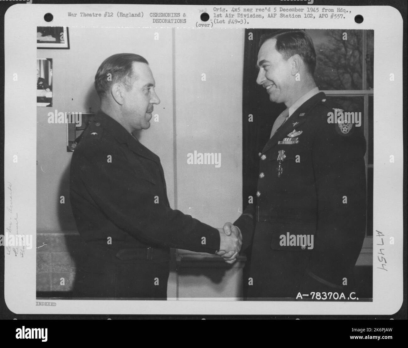 Major General Robert B. Williams Congratulates Colonel William M. Gross ...