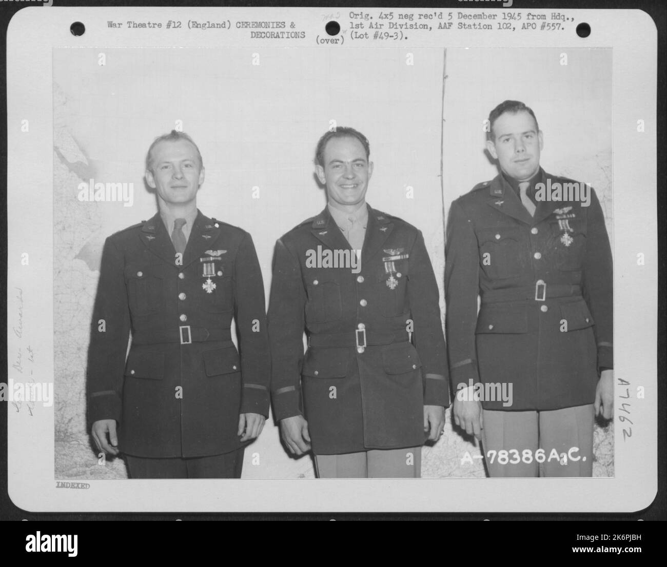 Three Members Attached To Hdq., 1St Bomb Division, Pose For The ...