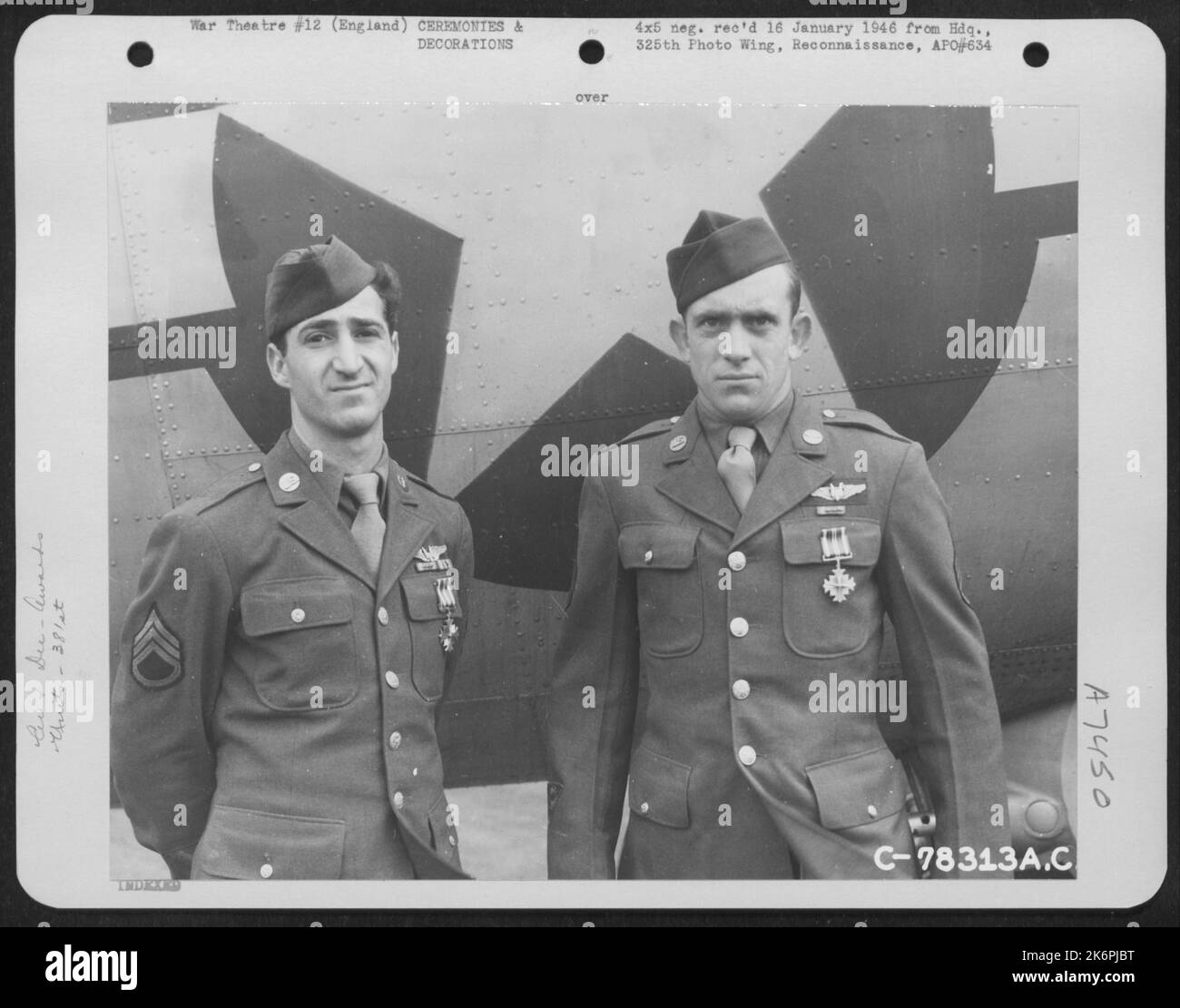 Two Members Of 381St Bomb Group Pose For The Photographer After ...