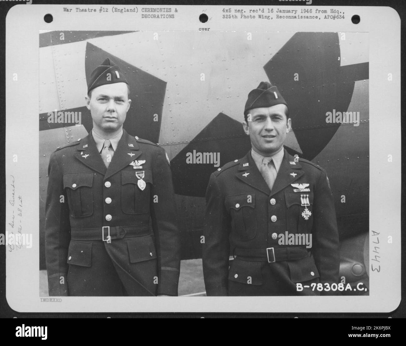 Two Members Of The 381St Bomb Group Pose For The Photographer After ...