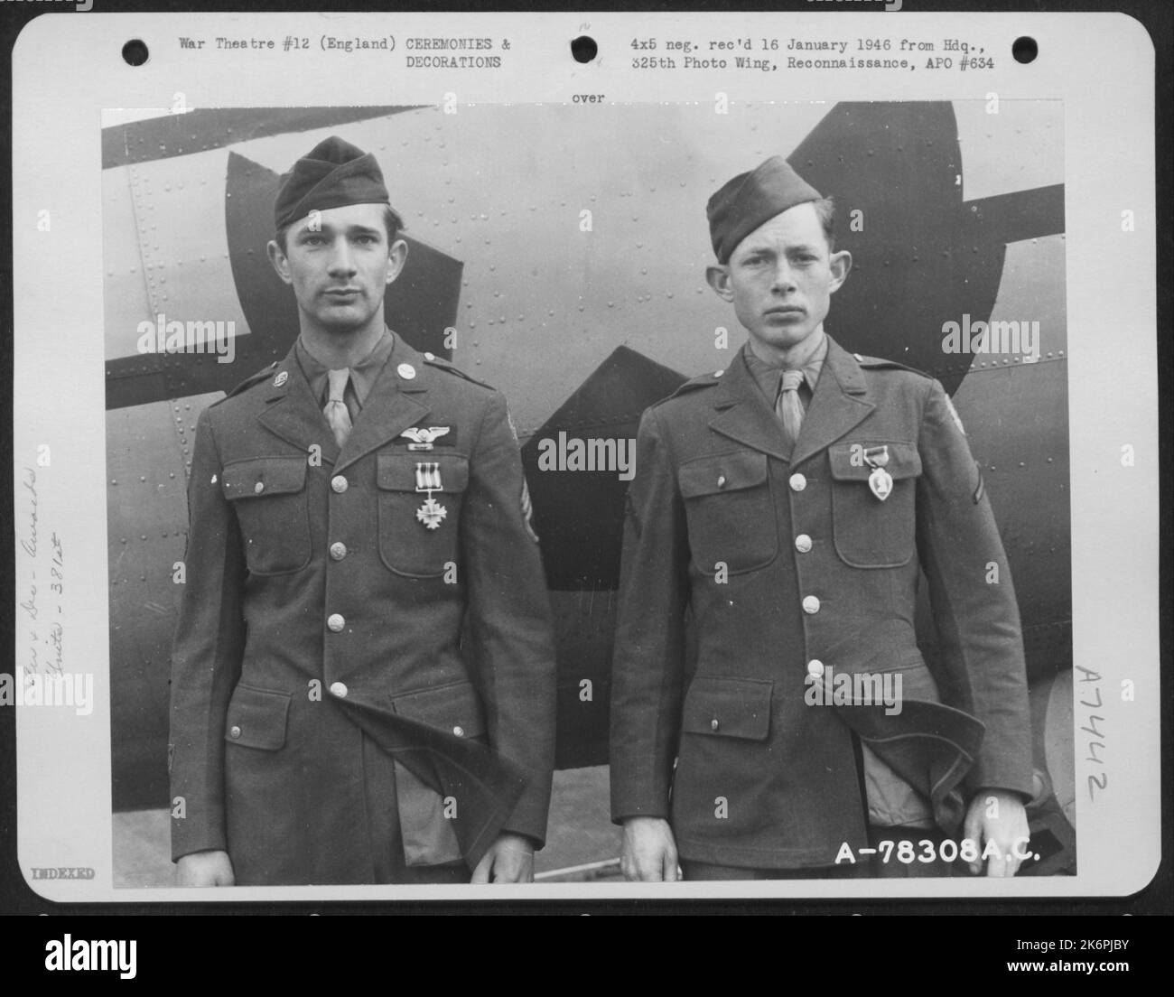 Two Members Of The 381St Bomb Group Pose For The Photographer After ...