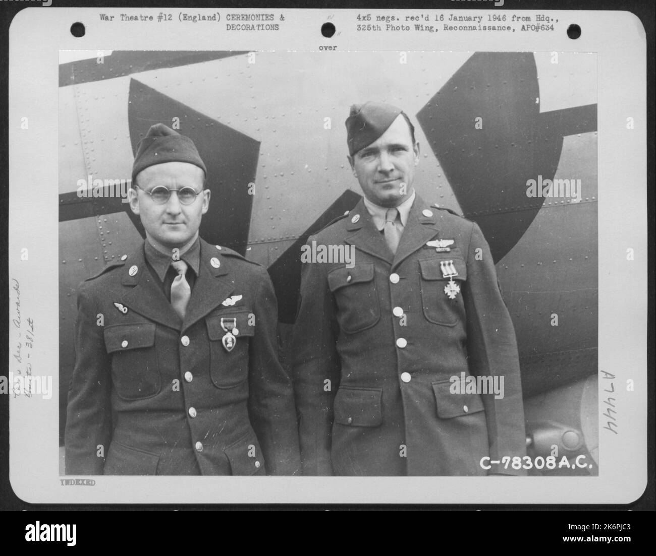 Two Members Of The 381St Bomb Group Pose For The Photographer After ...