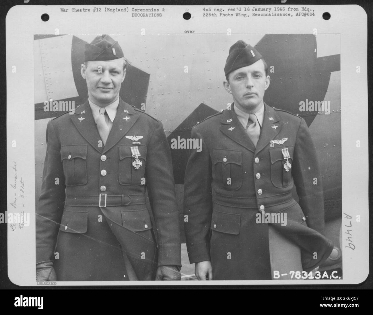 Two Members Of 381St Bomb Group Pose For The Photographer After ...