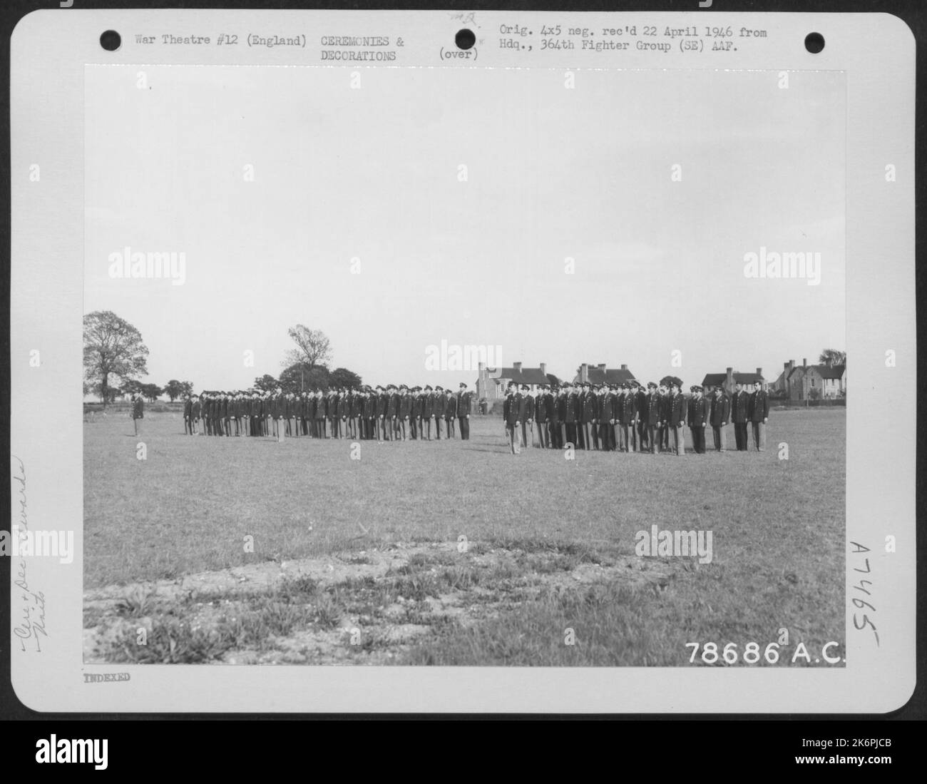 Members Of The 314Th Service Group, 364Th Fighter Group Stand In ...