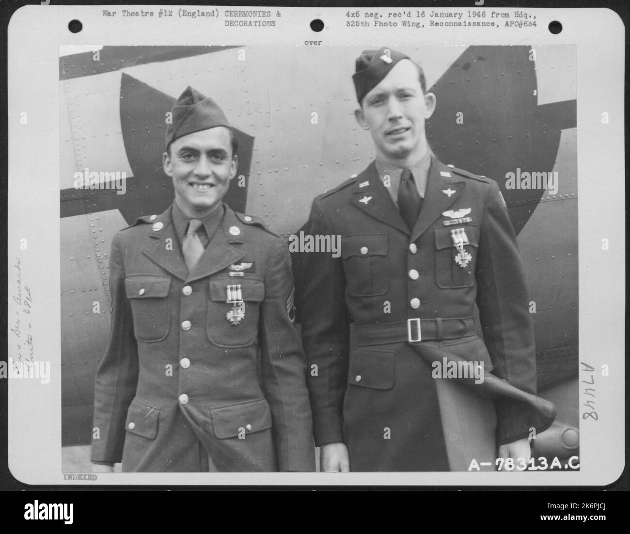 Two Members Of 381St Bomb Group Pose For The Photographer After ...
