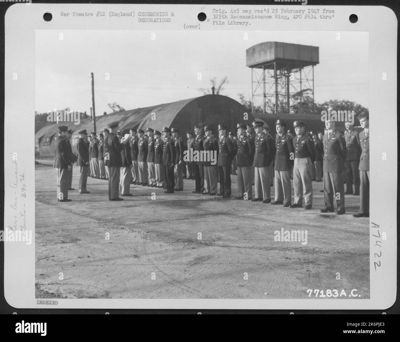 Members Of The 390Th Bomb Group, Standing In Formation, Await ...