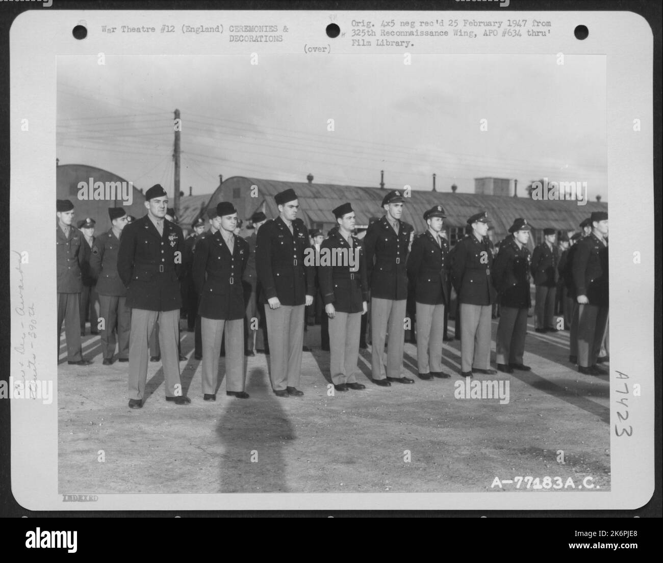 Members Of The 390Th Bomb Group, Standing In Formation, Await ...