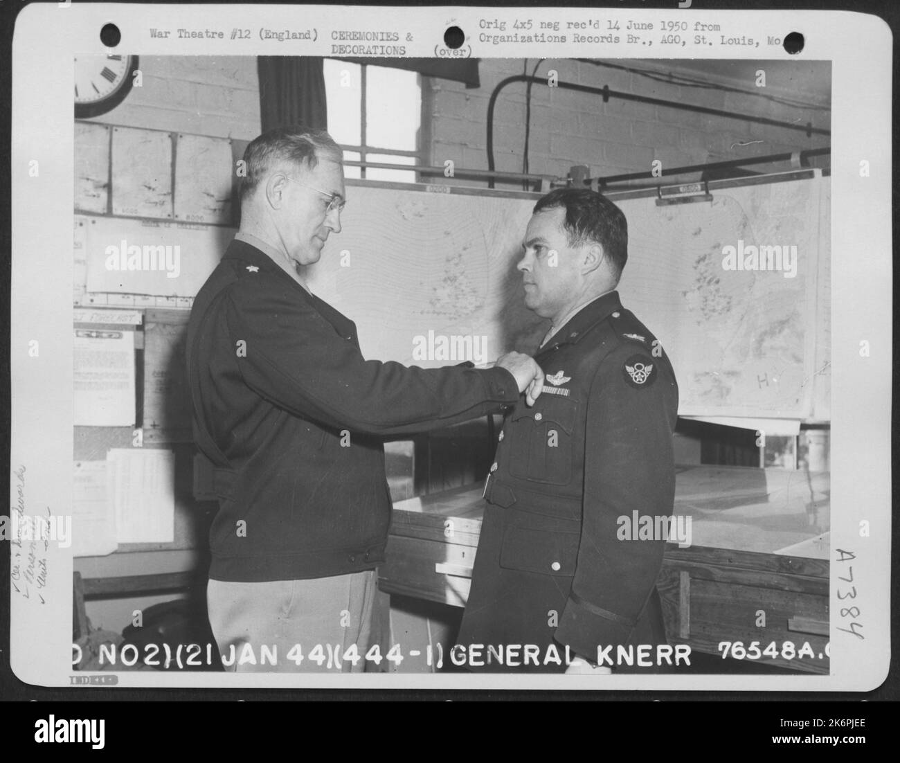 Brig. General Hugh J. Knerr Presents The Legion Of Merit To Colonel Ott ...