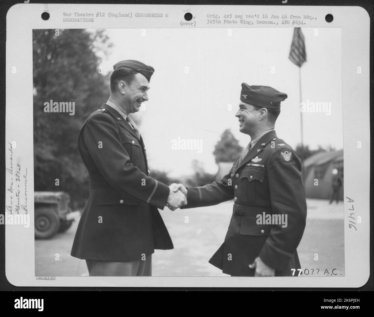 Brig. General William M. Gross Congratulates Colonel Harry P. Leber Of ...