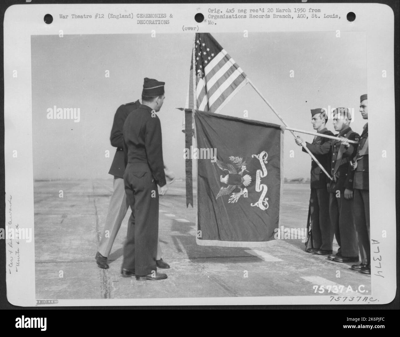A Presidential Unit Citation Is Attached To The Flag Of The 439Th Troop ...
