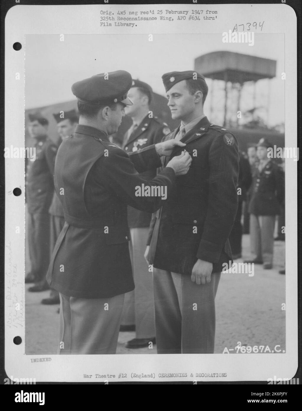 Major Engler Of The 390Th Bomb Group Receives An Award During A ...