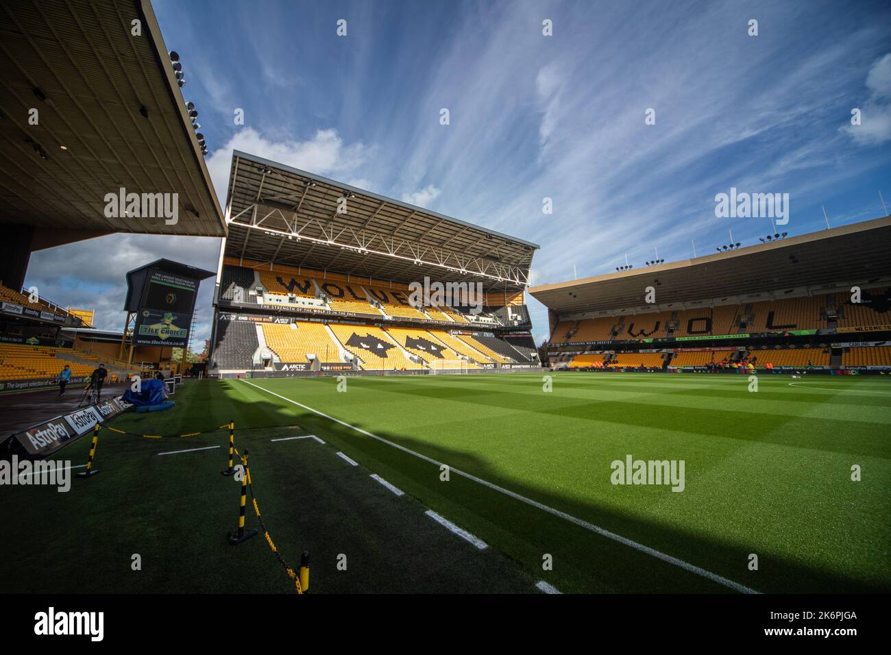A general view of Molineux before the Premier League match ...