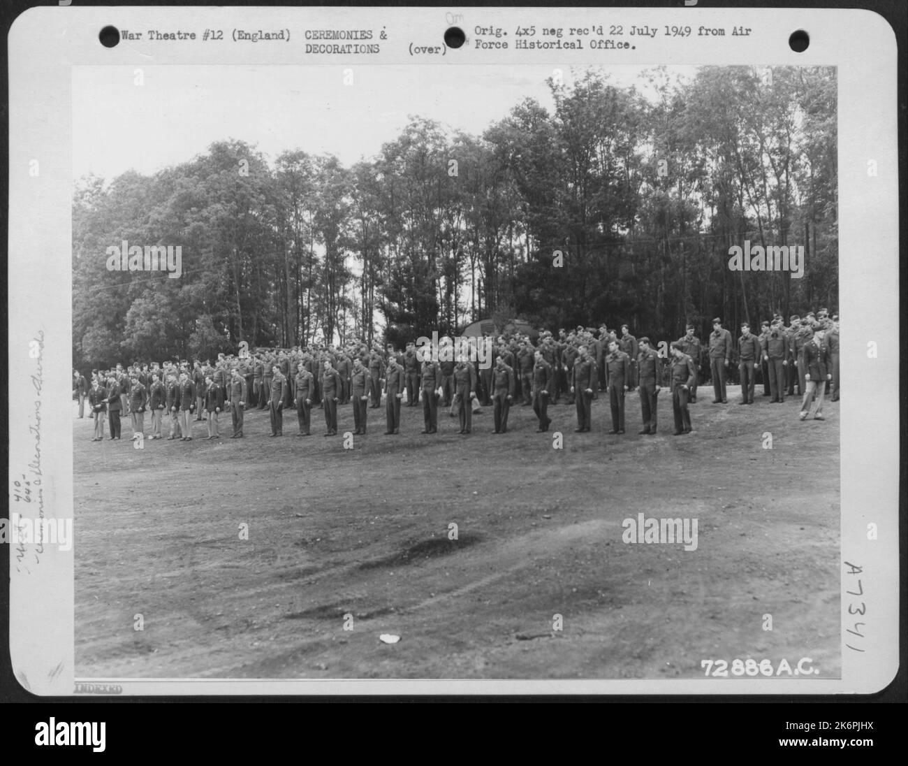 Members Of The 645Th Bomb Squadron, 410Th Bomb Group Await Presentation ...