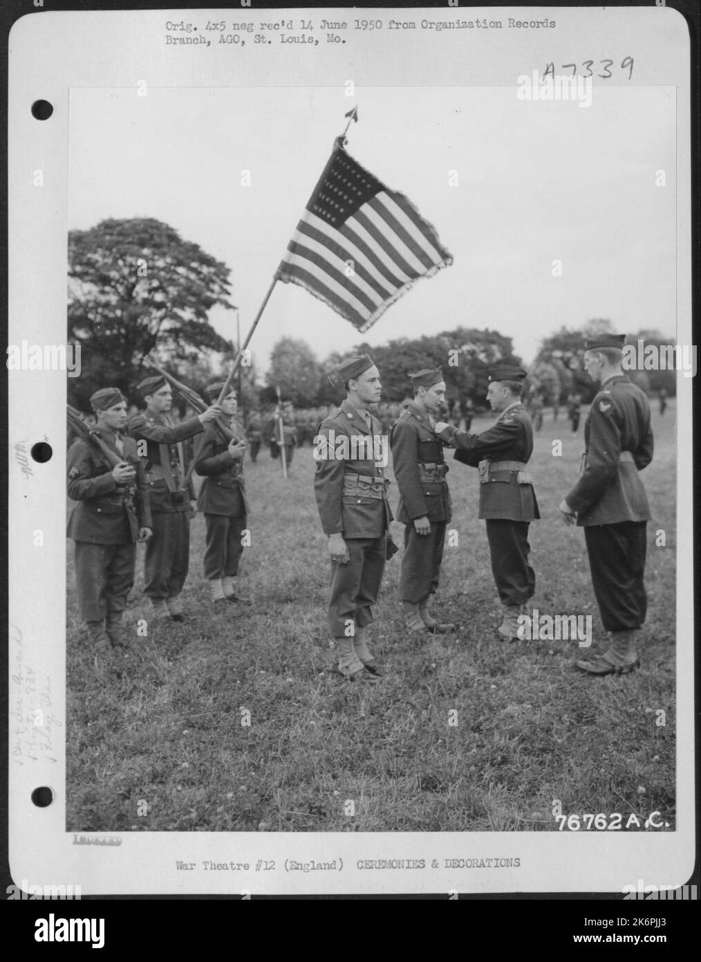 Two Members Of The 834Th Engineer Aviation Battalion Are Presented ...