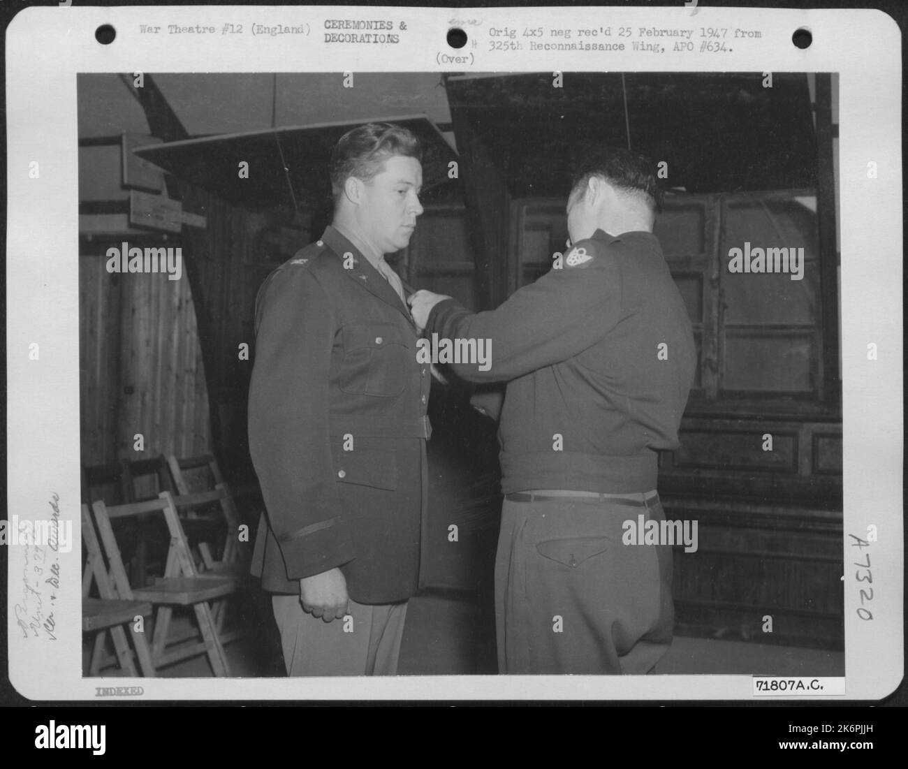 Colonel Preston Of The 379Th Bomb Group Receiving A Medal During An ...