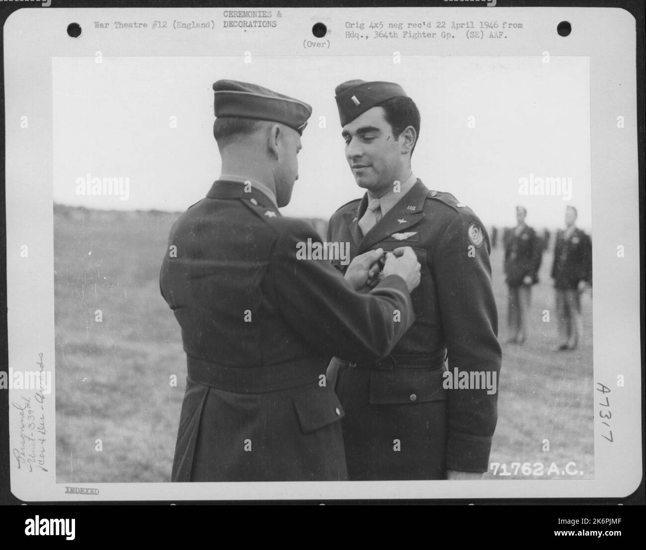 Lt. Showker Of The 339Th Fighter Group Is Presented An Award By Brig ...
