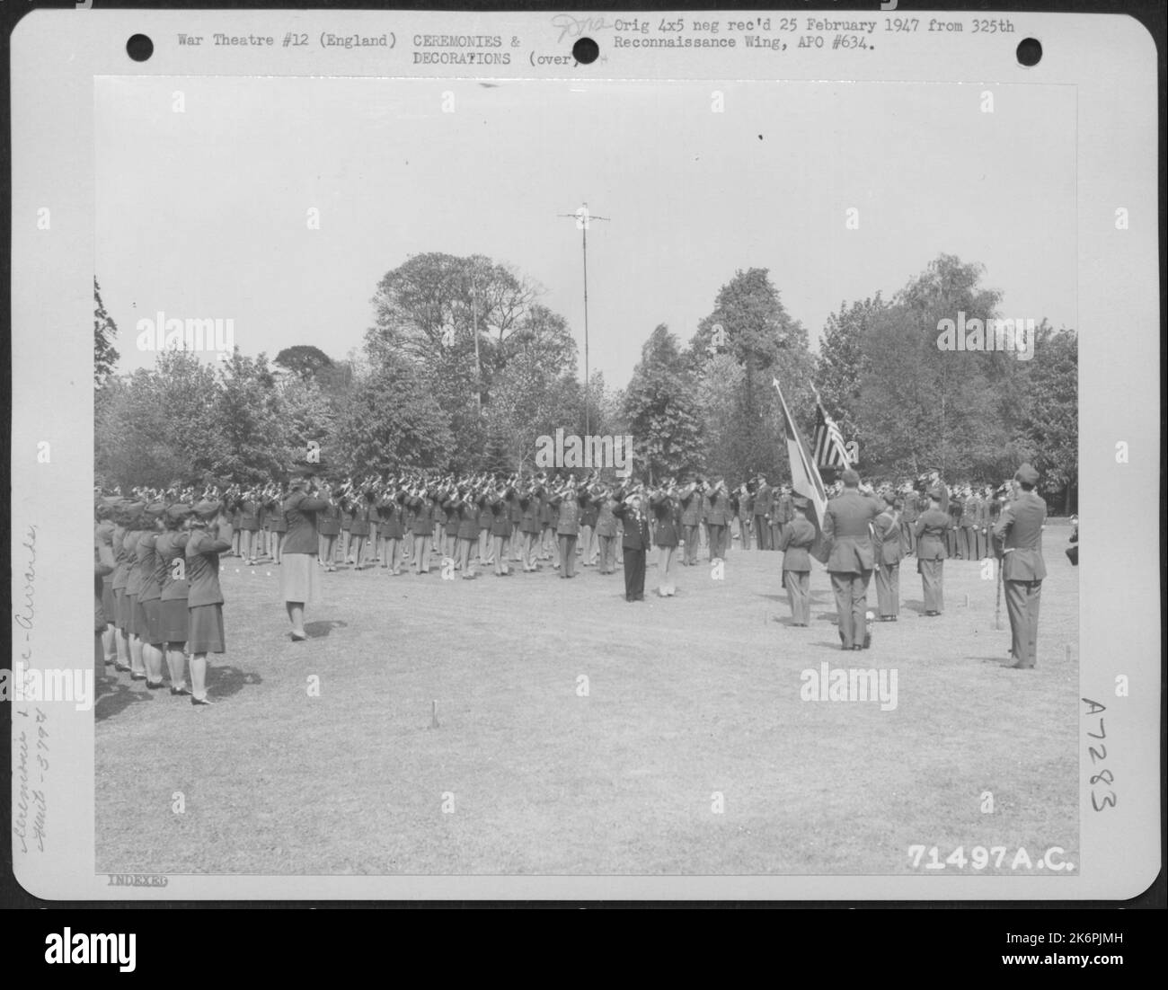 Award Ceremony Of The 379Th Bomb Group At An 8Th Air Force Base In ...