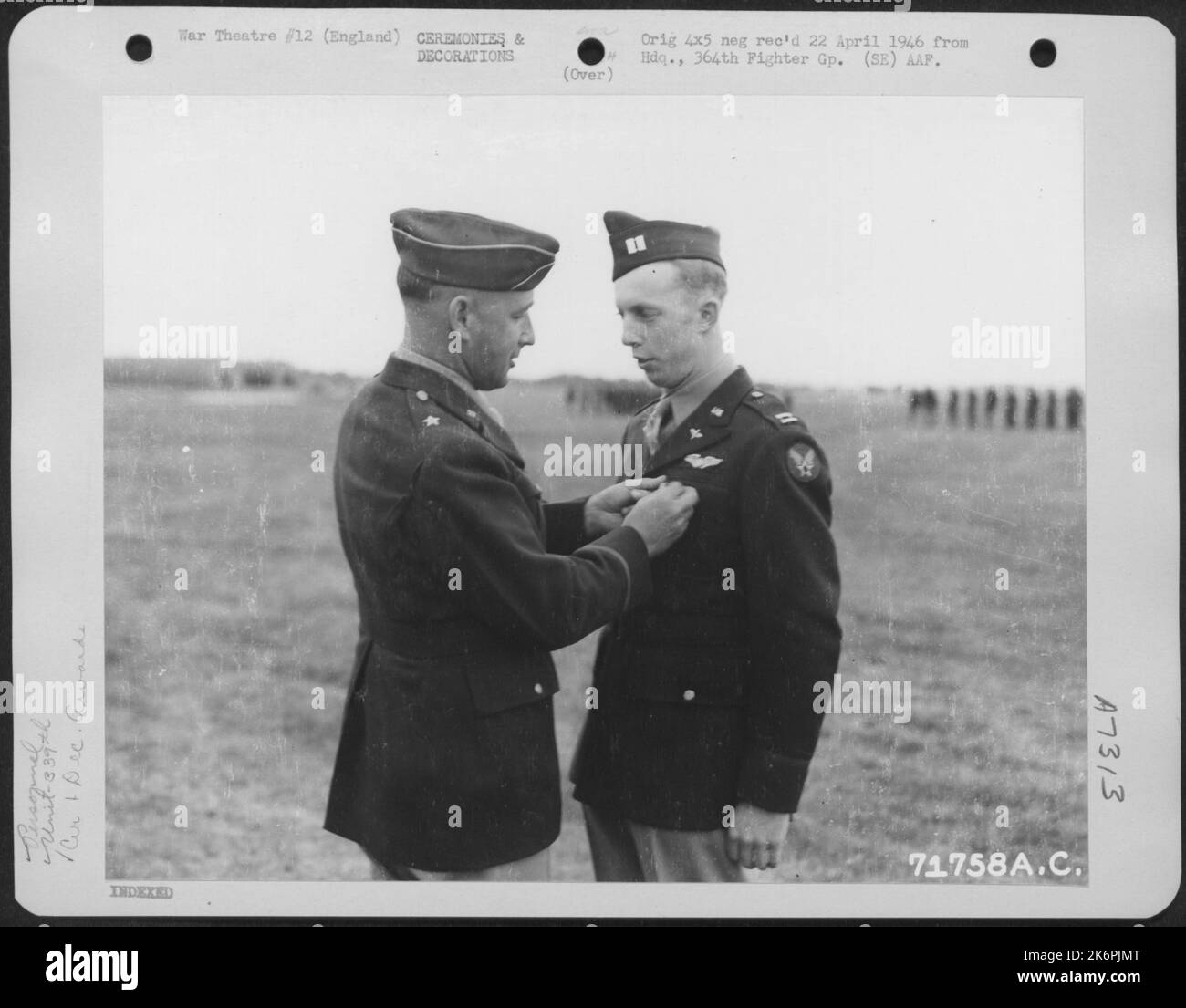 Captain Eisenhart Of The 339Th Fighter Group Is Presented An Award By ...