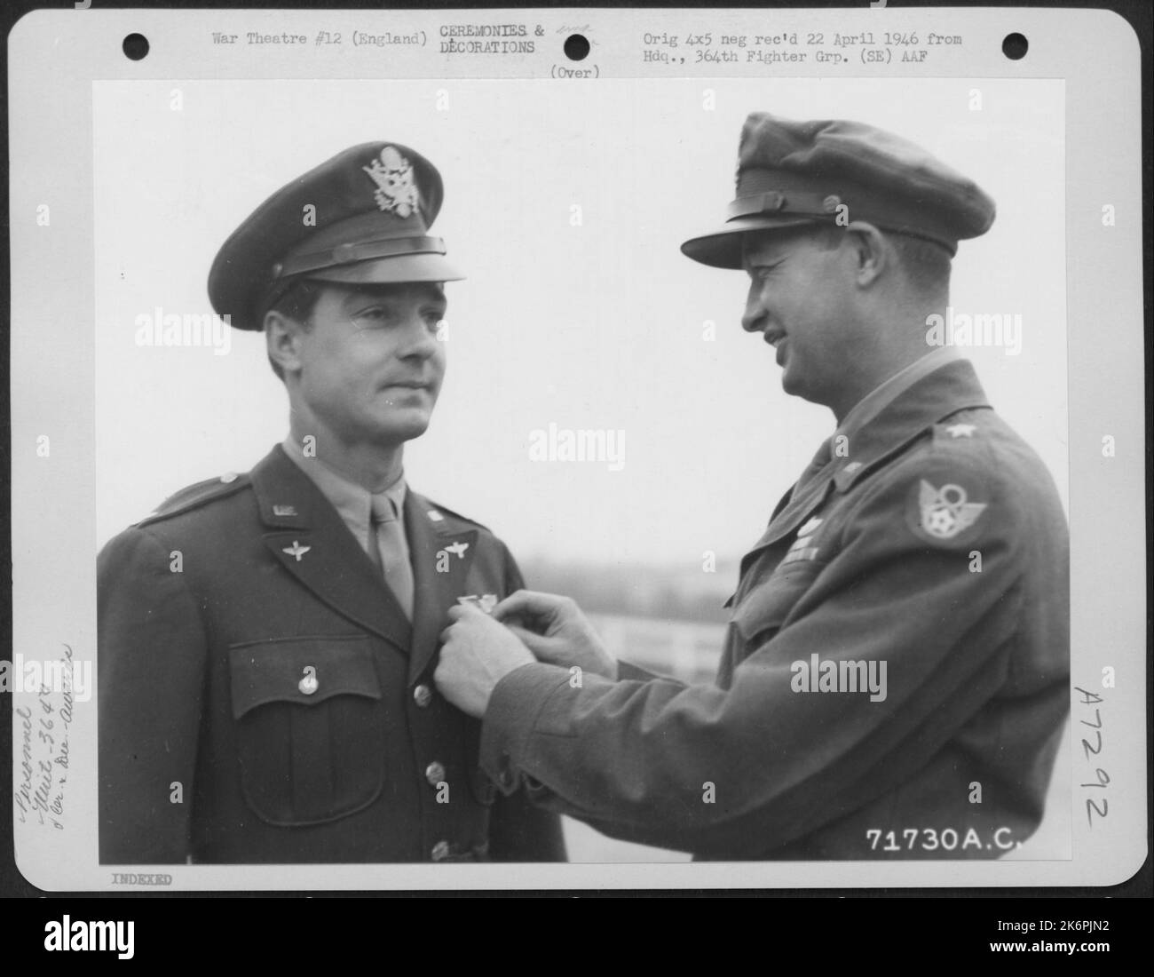 Capt. Fowle Of The 364Th Fighter Group Is Presented An Award By Brig ...