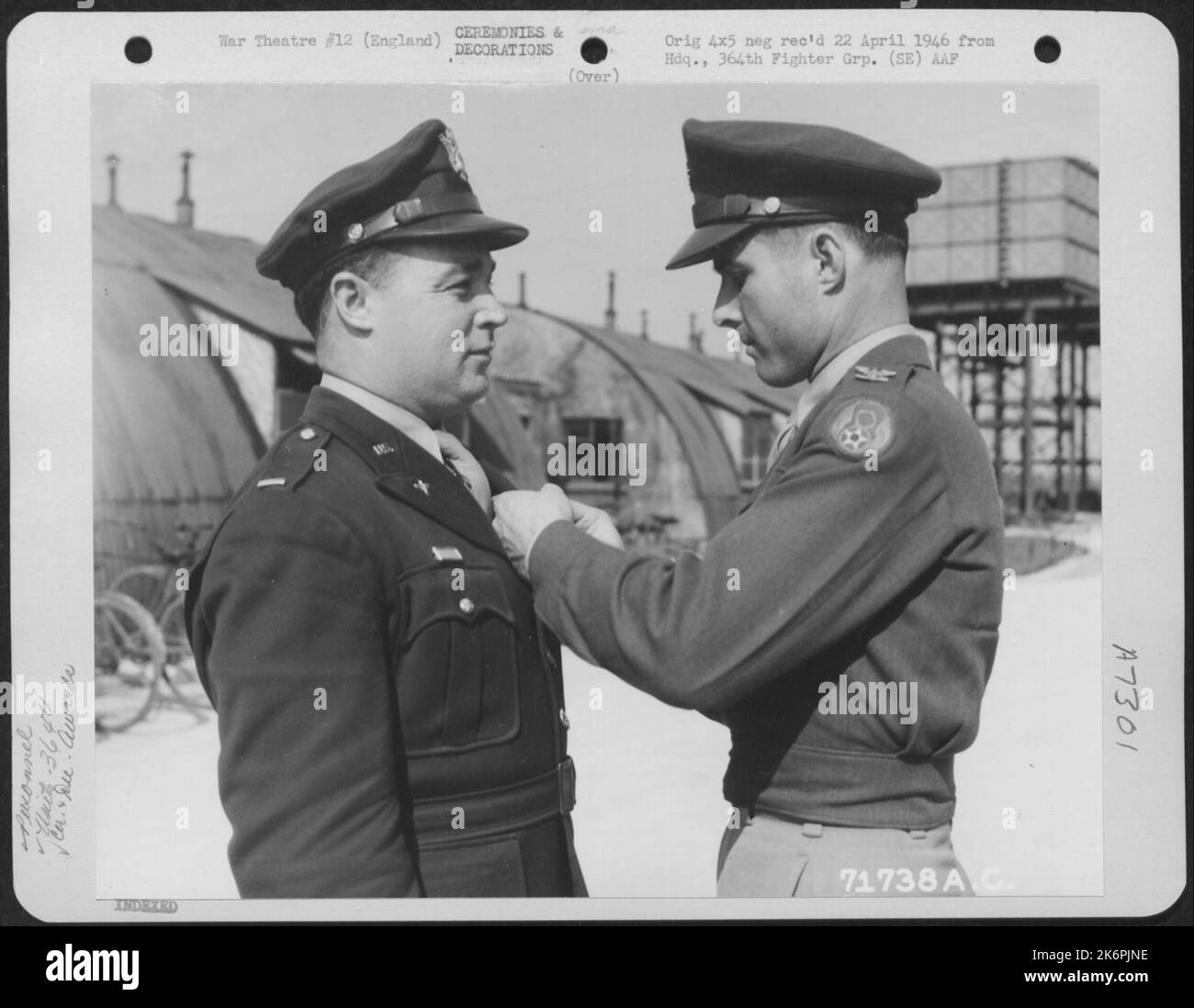 Lt. Breadon Of The 364Th Fighter Group Is Presented An Award By Colonel ...