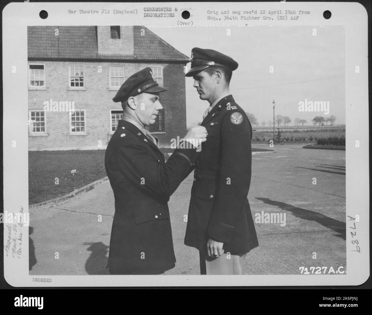 Capt. Ford Of The 364Th Fighter Group Is Presented The Distinguished ...