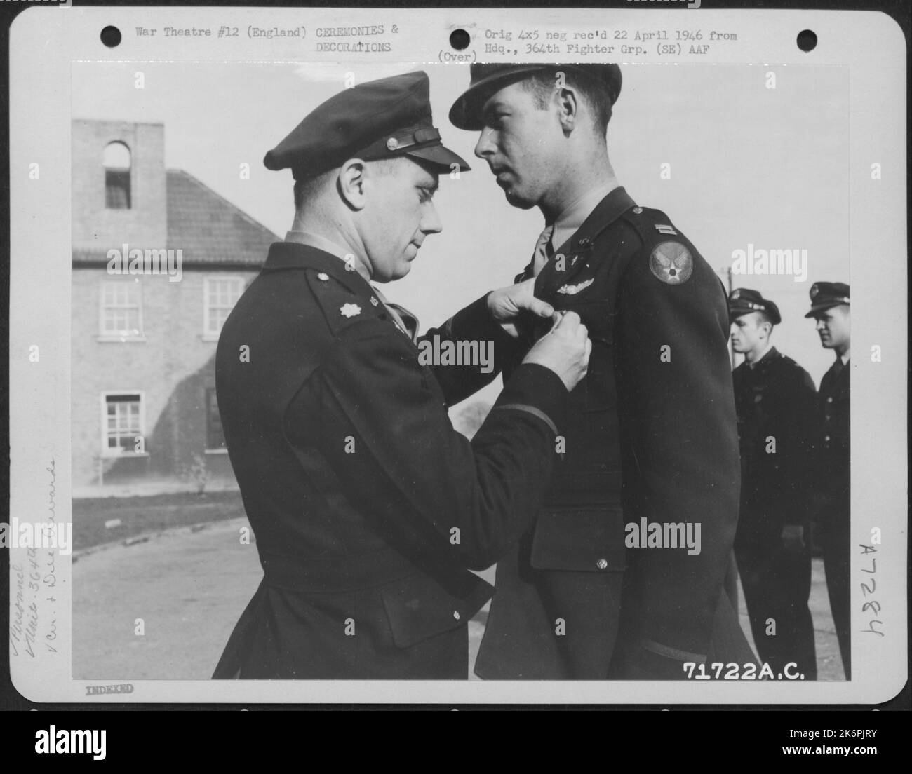 Capt. Meyers Of The 364Th Fighter Group Is Presented The Distinguished ...