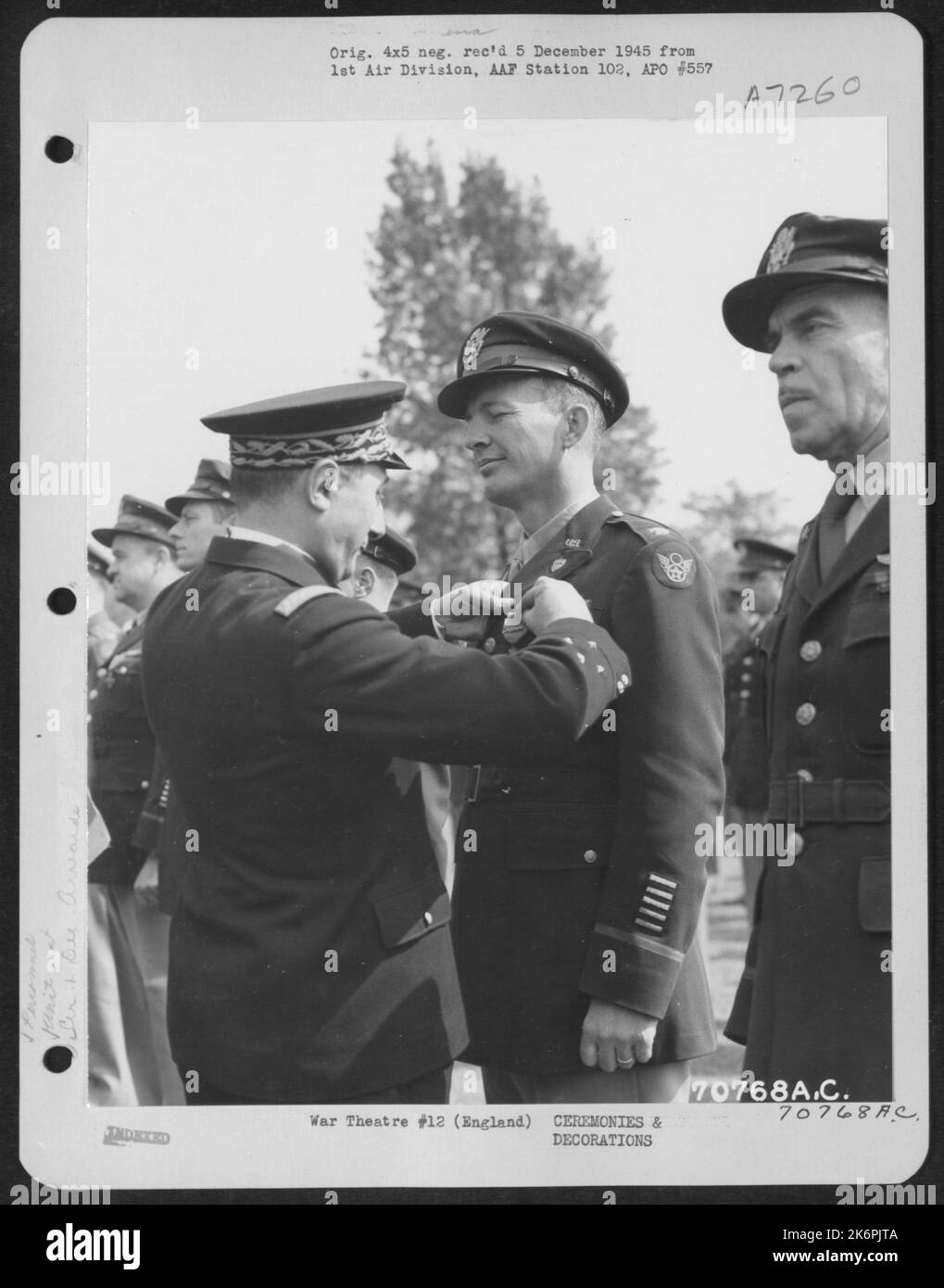 Lt. Colonel R.P. Johnson Is Presented The Croix De Guerre By A French ...