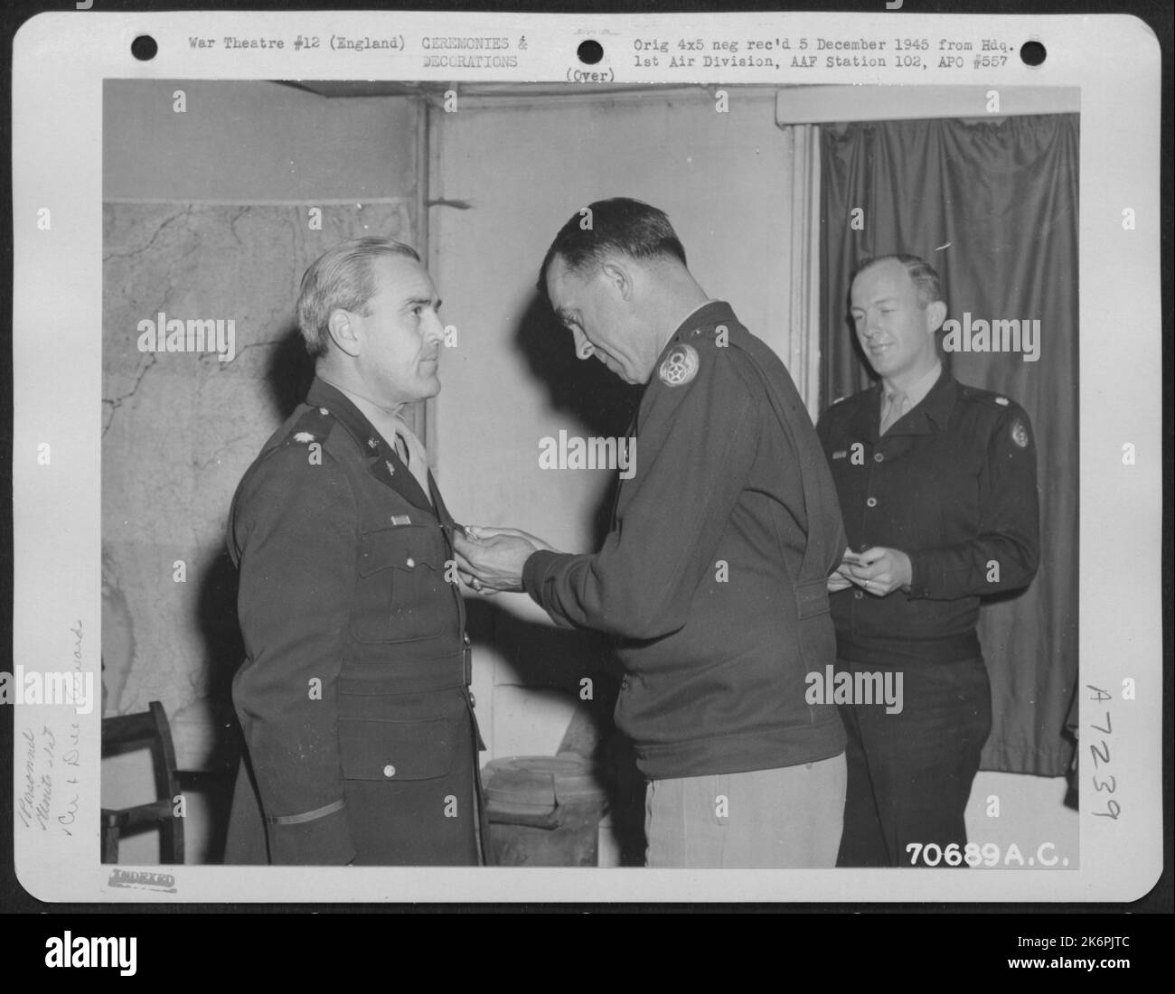 Colonel Wright, Attached To Hdq., 1St Bomb Division, Is Presented An ...