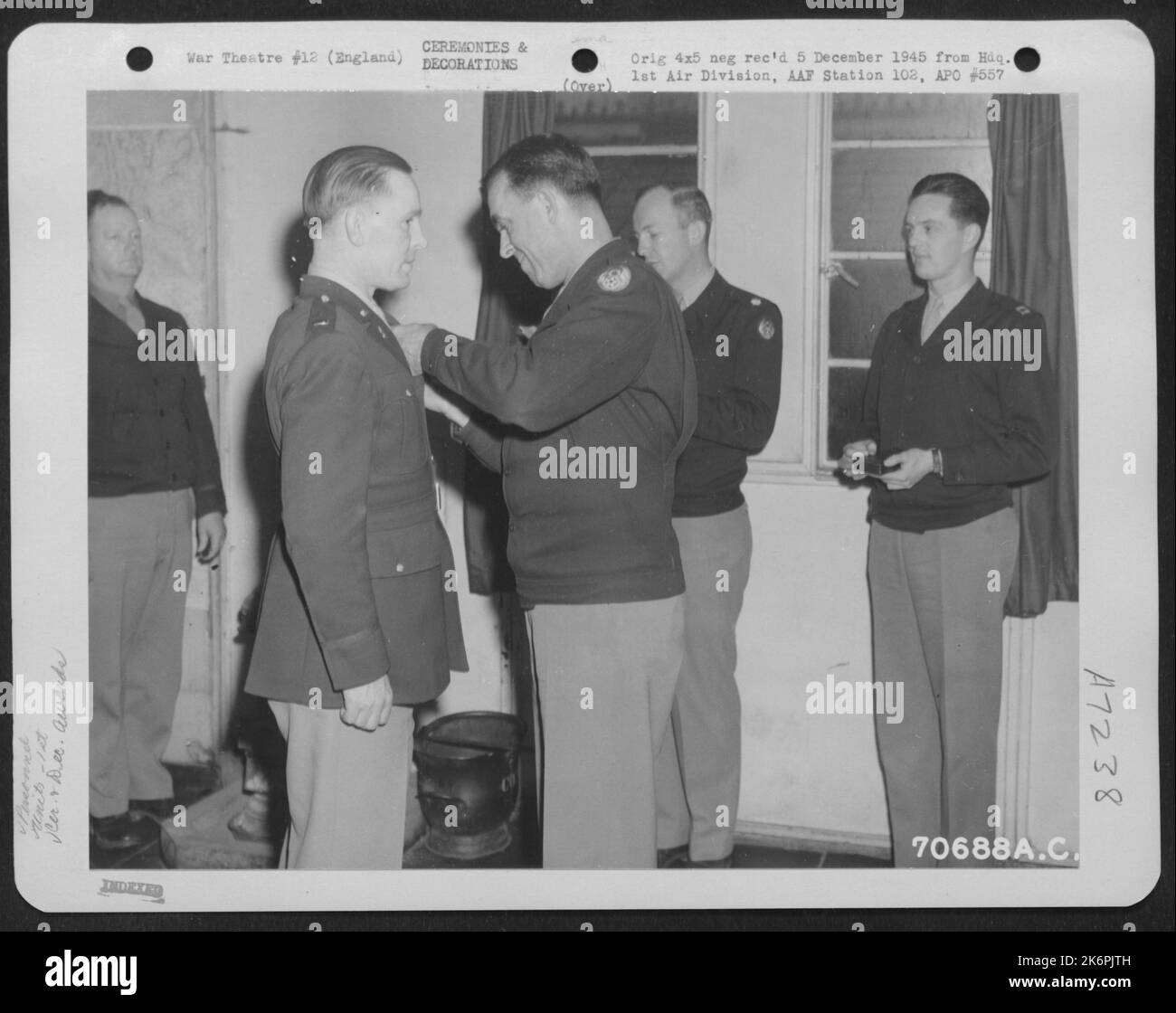 Lt. Abbot, Attached To Hdq., 1St Bomb Division, Is Presented An Award ...
