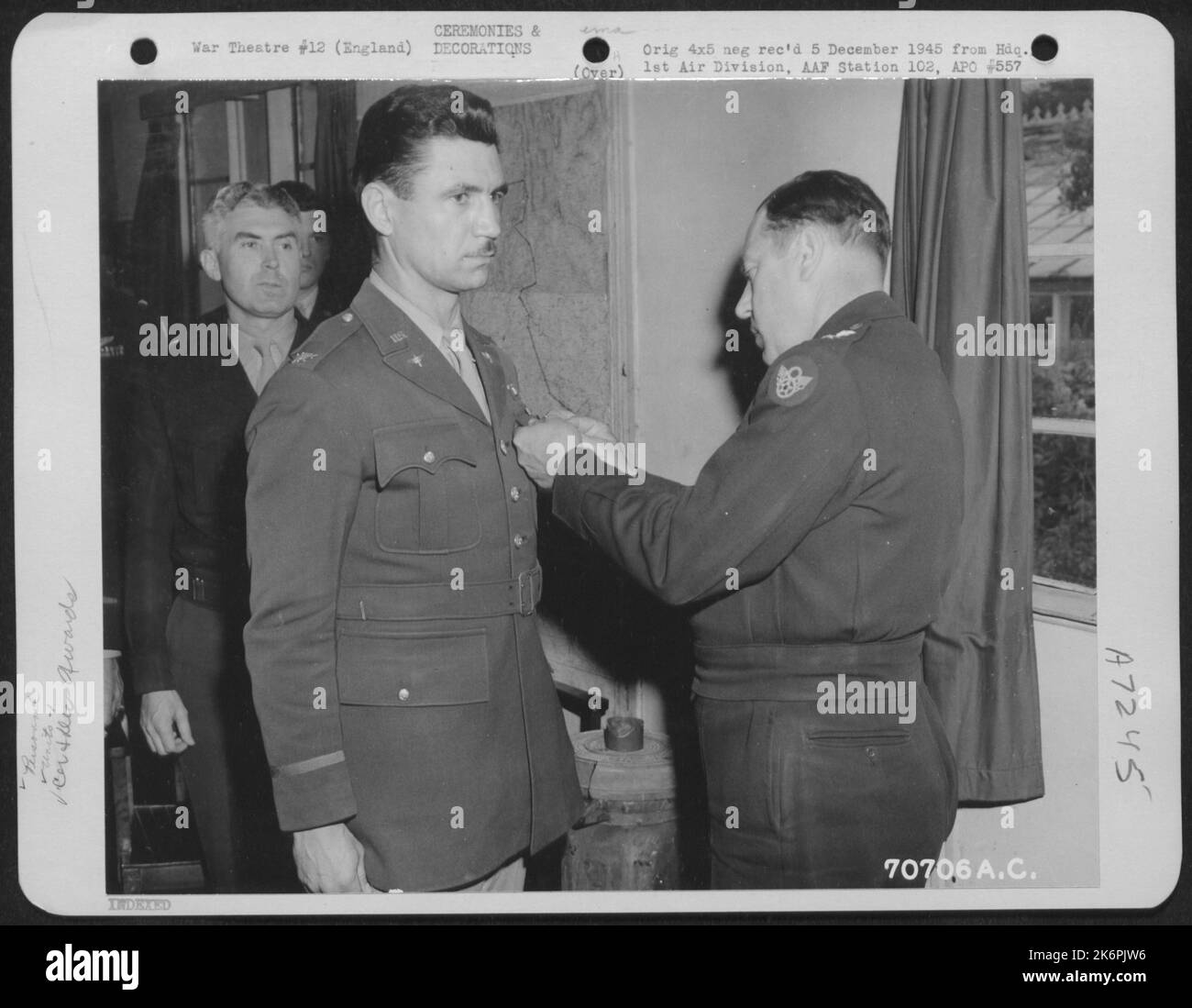 Colonel Luper, Attached To Hdq., 1St Bomb Division, Is Presented An ...