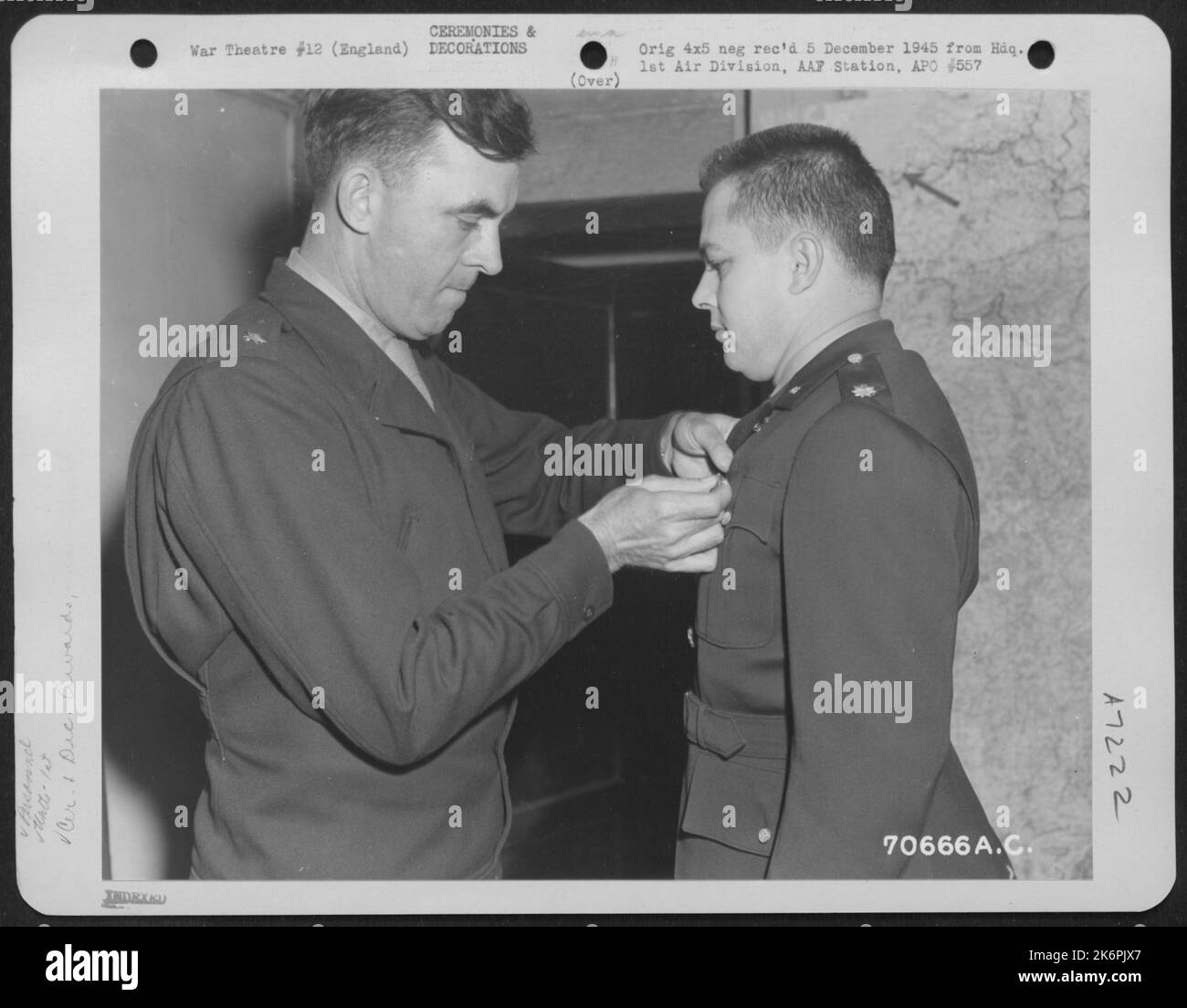 Major Johnson, Attached To Hdq., 1St Bomb Division, Is Presented An ...