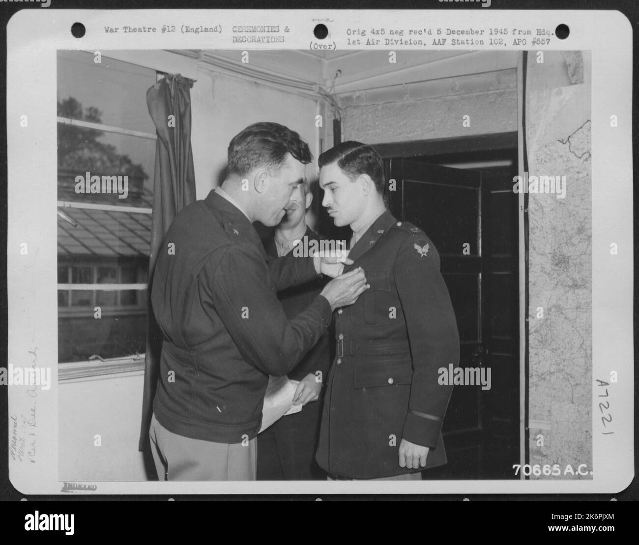 Capt. Cobb, Attached To Hdq., 1St Bomb Division, Is Presented An Award ...