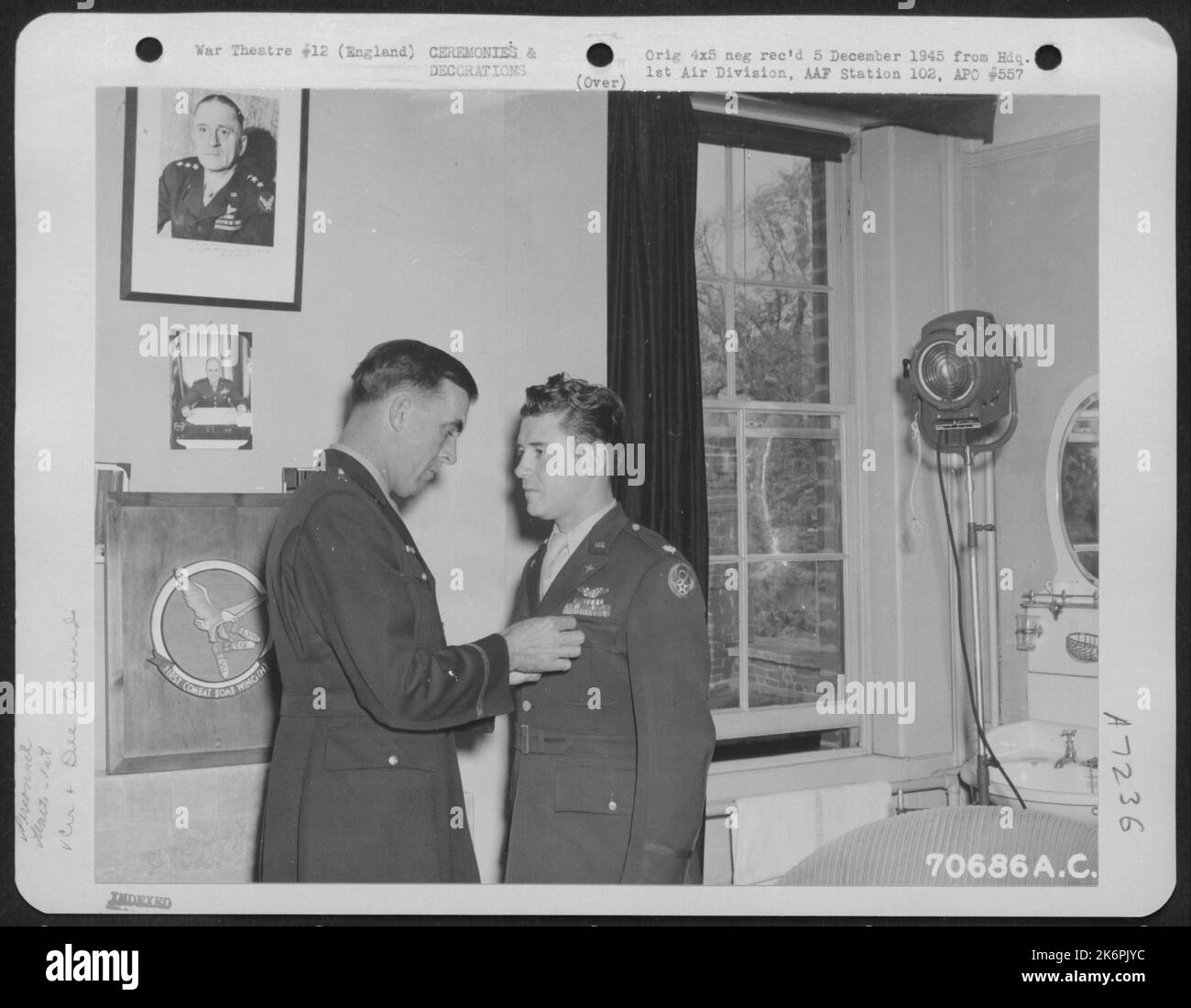 Lt. Colonel Wilson, Attached To Hdq., 1St Bomb Division, Is Presented ...