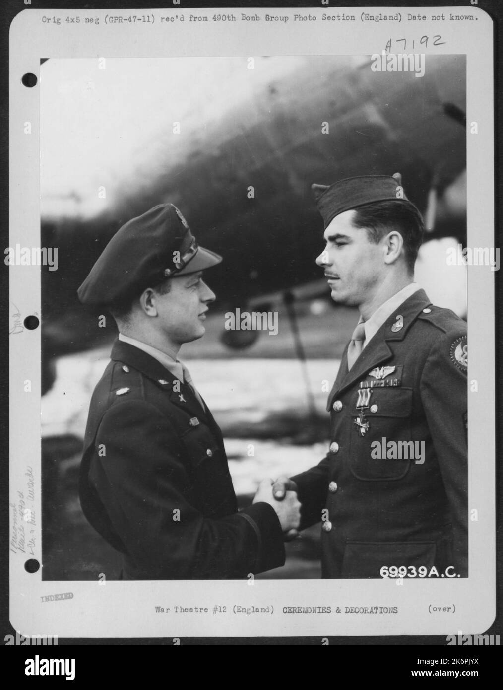 T/Sgt. Stanley Bond Of The 490Th Bomb Group Is Awarded The ...
