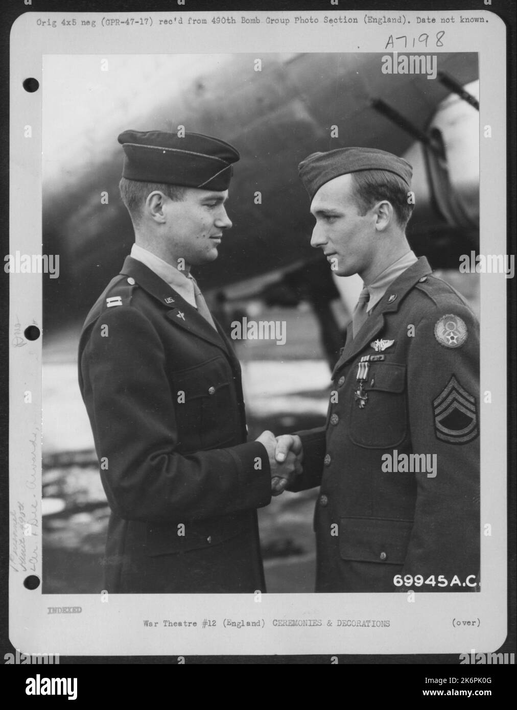 T/Sgt. Neale B. Mason Of The 490Th Bomb Group Is Awarded The ...