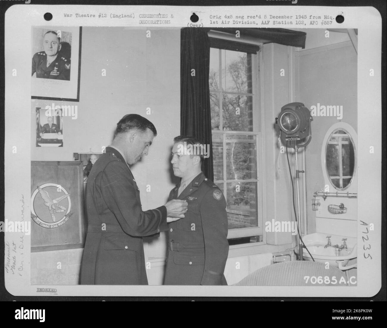 Lt. Mcchesney, Attached To Hdq., 1St Bomb Division, Is Presented The ...